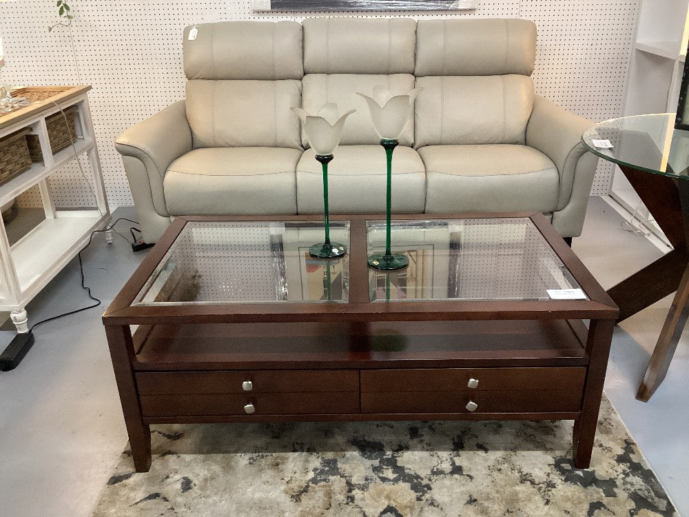 Glass Top 2Drawer Coffee Table – Berner's Auction, Inc.